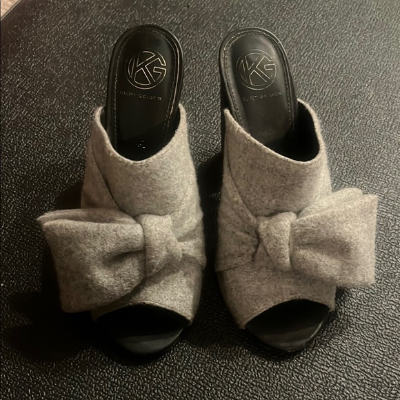 Kurt Geiger | Shoes | Womens Gray Bow Mules | Poshmark
